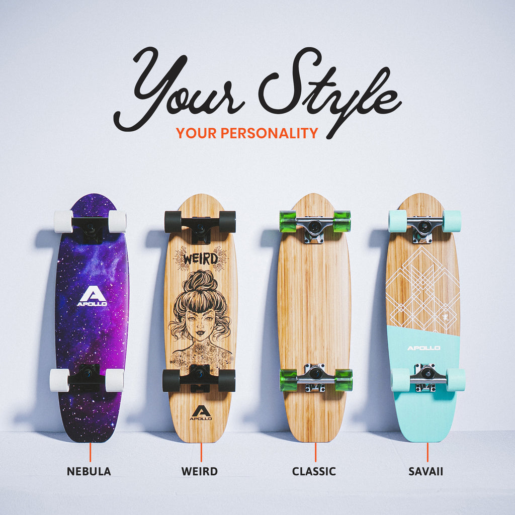 Apollo Cruiser Skateboards - Midi Cruiser Longboard - Surf Carver ...