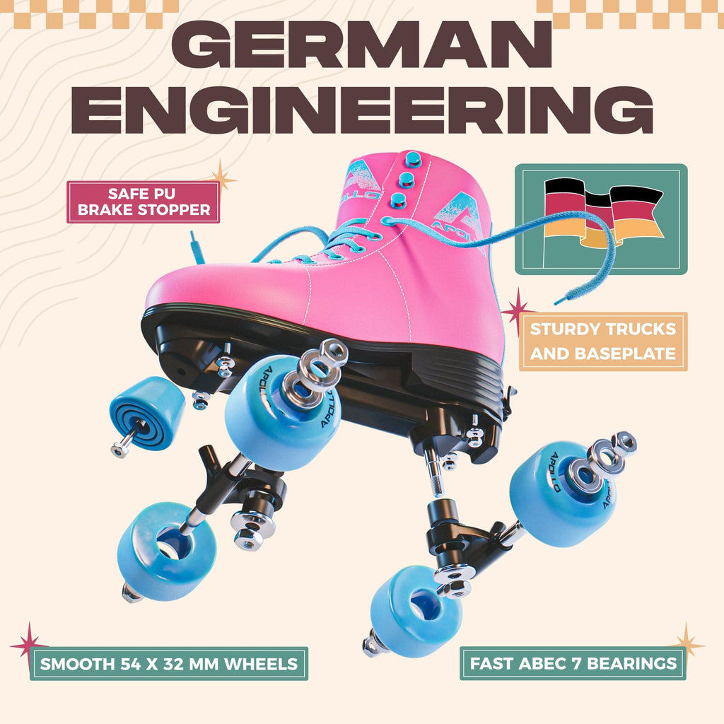 APOLLO Roller Skates Women & Girls - Funky – Apollo Pro Sports