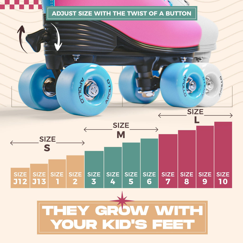 APOLLO Roller Skates Women & Girls - Funky – Apollo Pro Sports
